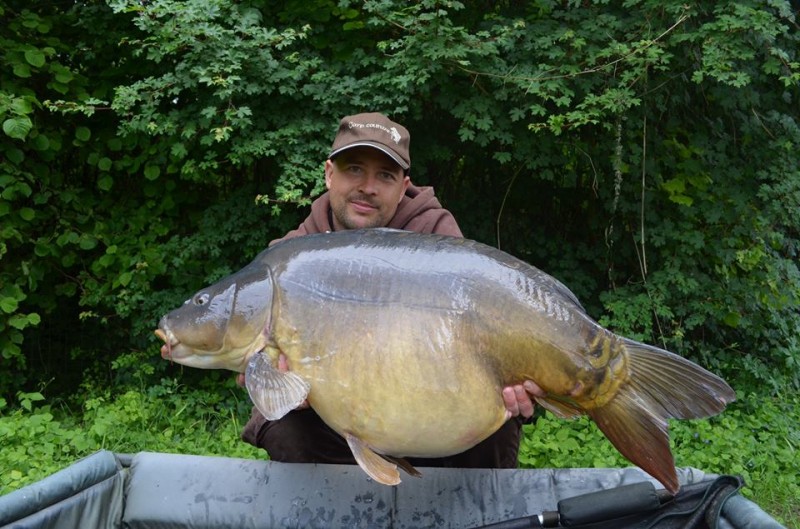 Our French carp lake with 80lb carp.