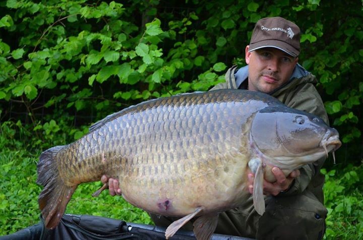 Our French carp lake with 80lb carp.