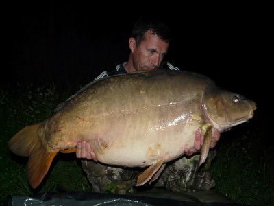 Our French carp lake with 80lb carp.