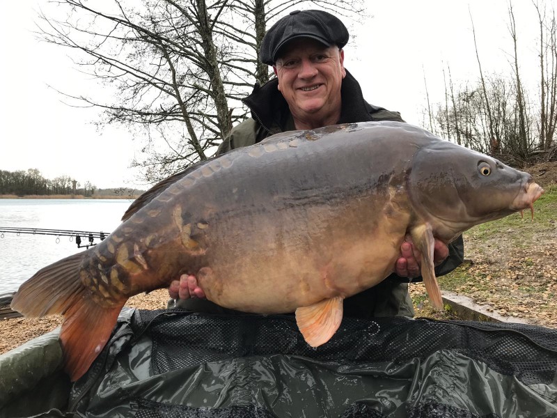 Our French carp lake with 80lb carp.