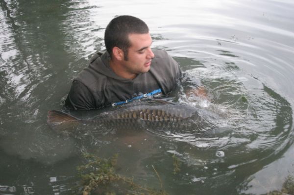 Our French carp lake with 80lb carp.