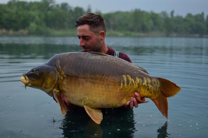 Our French carp lake with 80lb carp.