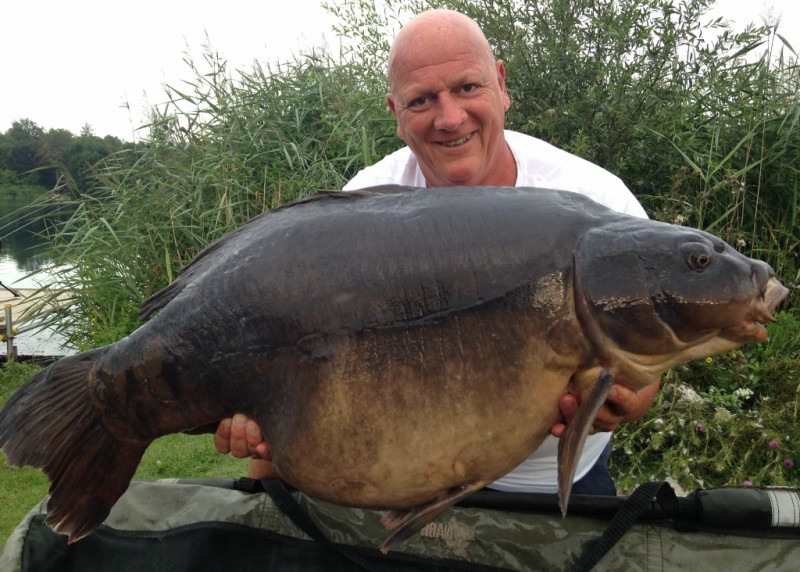 Our French carp lake with 80lb carp.
