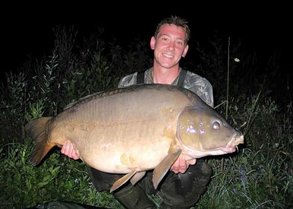 Our French carp lake with 80lb carp.