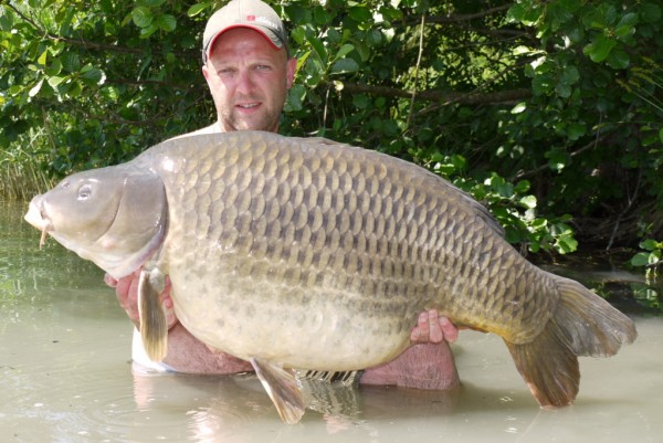 Our French carp lake with 80lb carp.