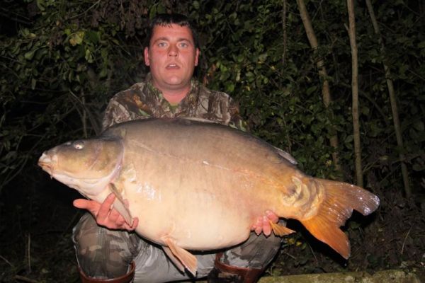 Our French carp lake with 80lb carp.