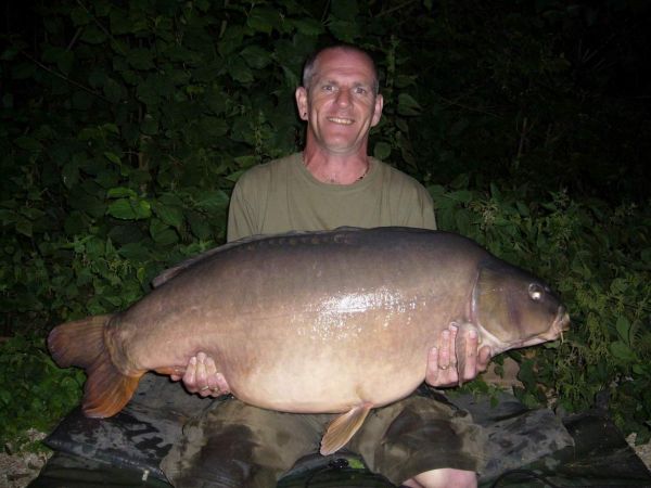 Our French carp lake with 80lb carp.