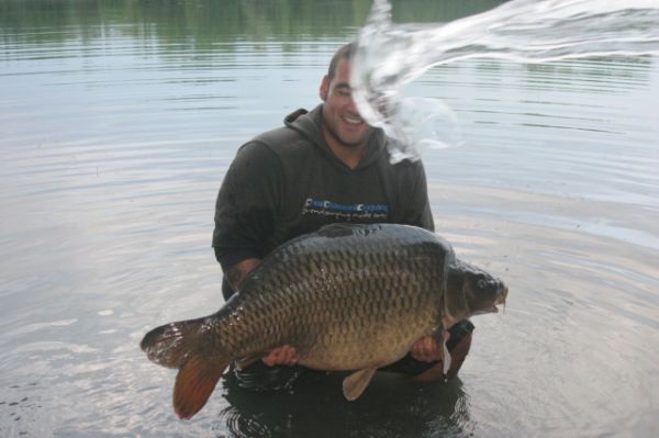 Our French carp lake with 80lb carp.