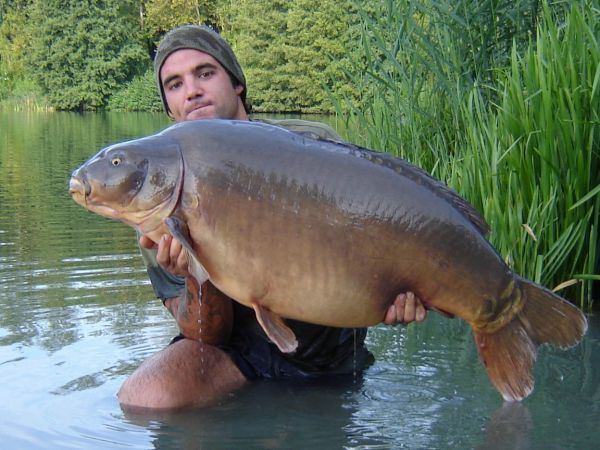 Our French carp lake with 80lb carp.