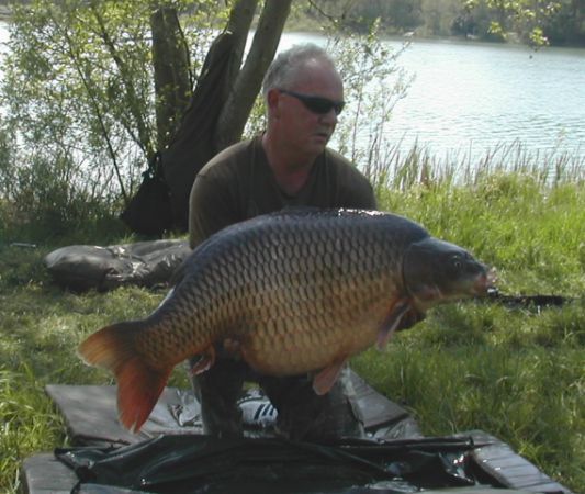 Our French carp lake with 80lb carp.