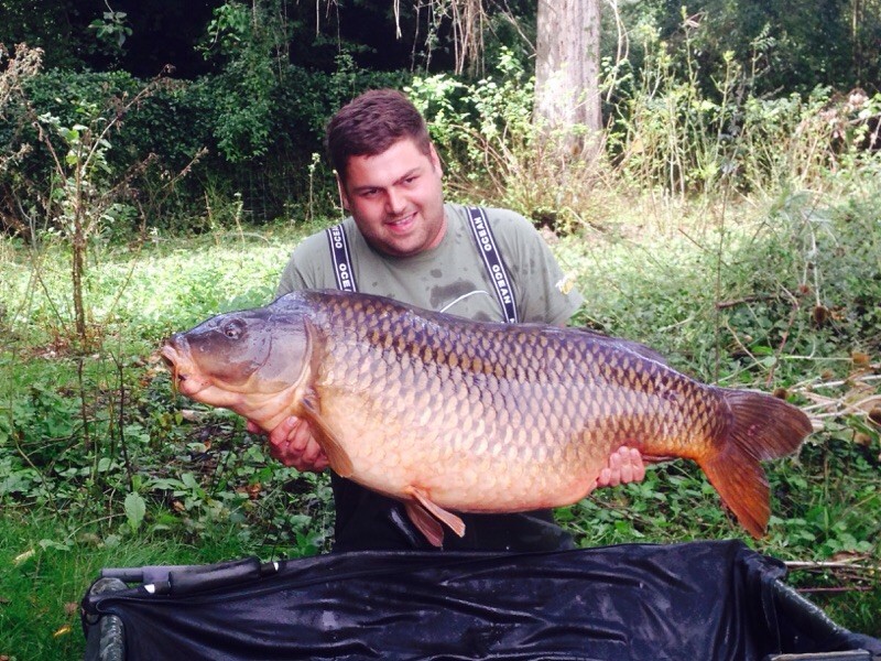 Our French carp lake with 80lb carp.