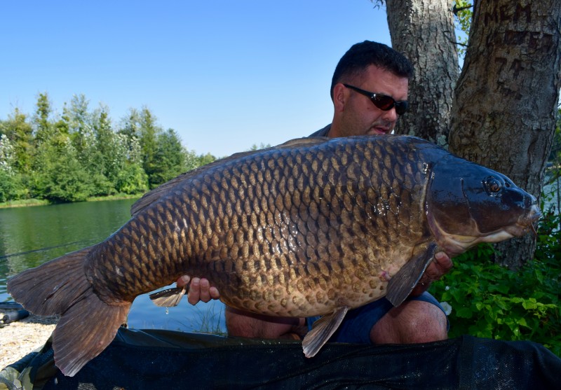 Our French carp lake with 80lb carp.