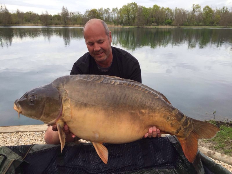 Our French carp lake with 80lb carp.