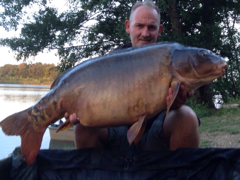 Our French carp lake with 80lb carp.