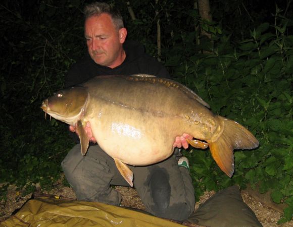 Our French carp lake with 80lb carp.
