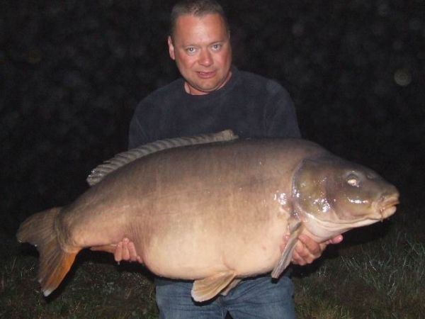 Our French carp lake with 80lb carp.