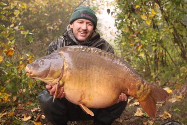 Our French carp lake with 80lb carp.