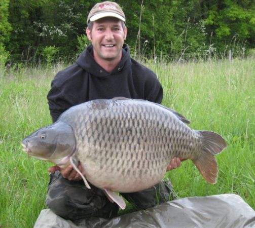 Our French carp lake with 80lb carp.